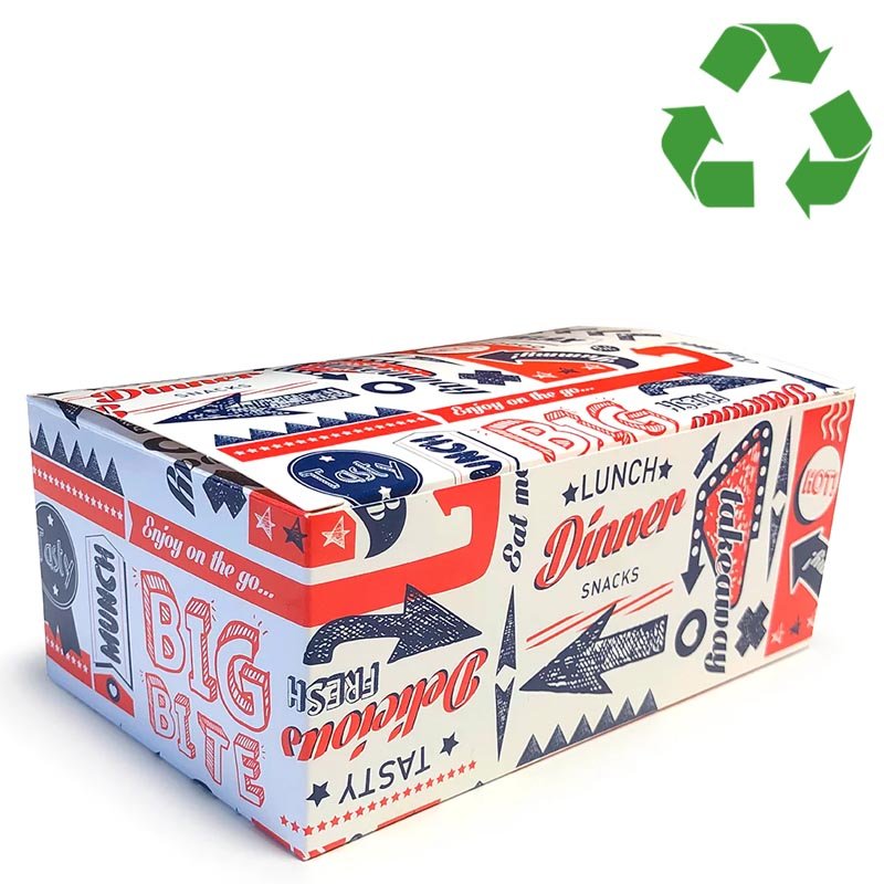 Sabert Fresco Large Fast Food Box PAP01CB3 - Glopack