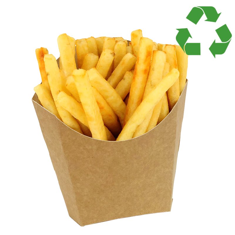 Sabert Simply Kraft Chip Scoop Standard PAP03CS1 - Glopack